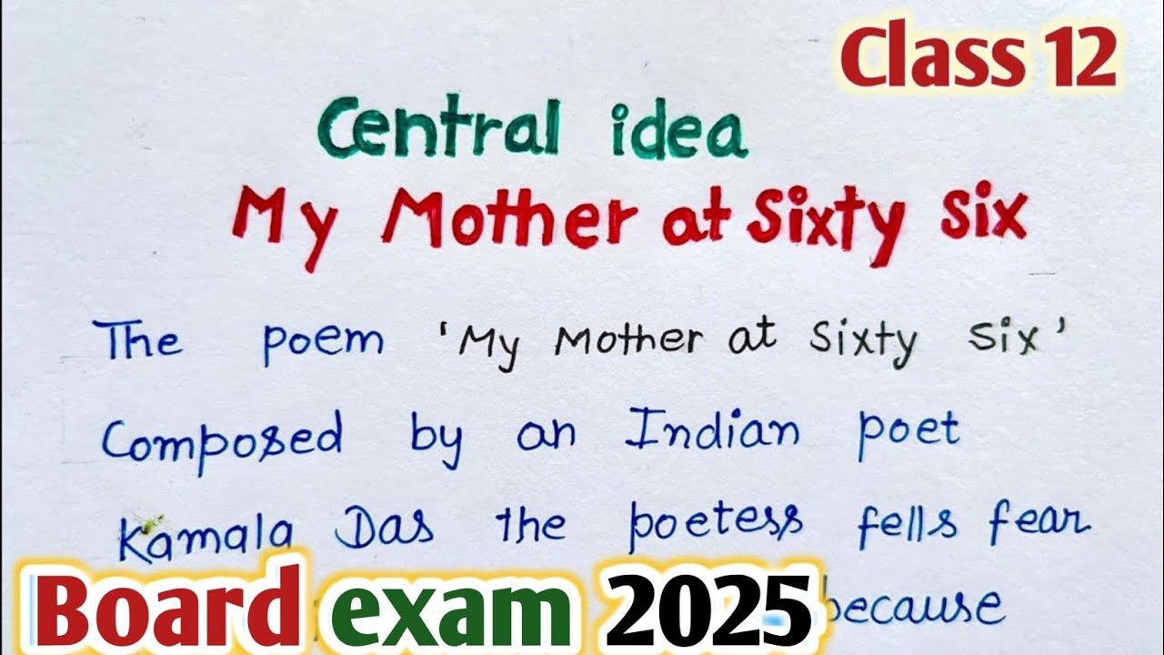 My Mother At Sixty Six Central Idea Class 12 class 12 Important Central my-mother-at-sixty-six-central-idea-class-12-class-12-important-central