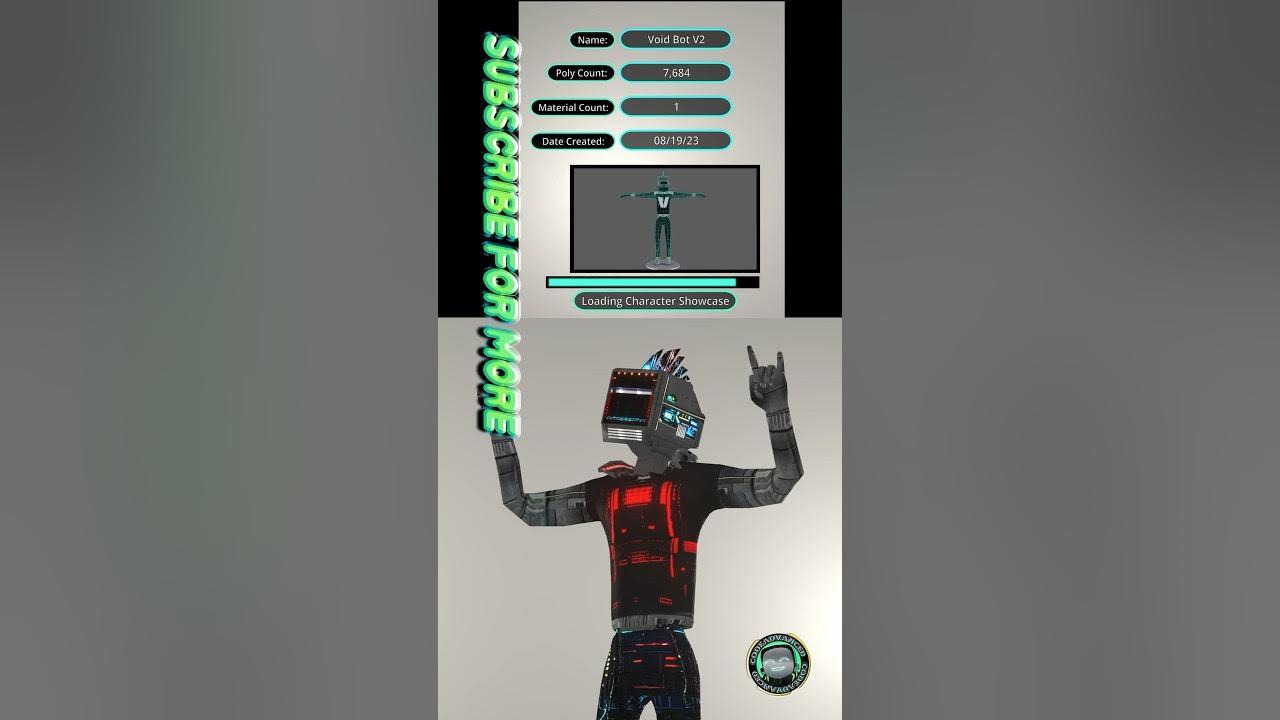 Void Bot V2 VRChat Character Showcase. #vrchat #vtuber #shorts - YouTube