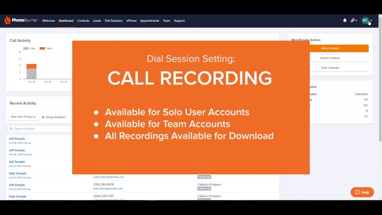 PhoneBurner Call Recording | How to Activate and Access Call Recordings ...