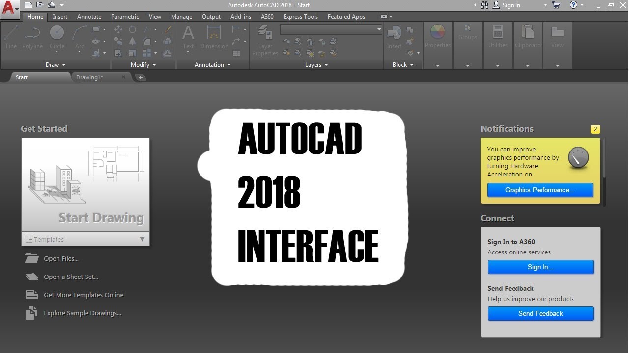 AUTOCAD 2018 INTERFACE || CHOTE USTAD - YouTube