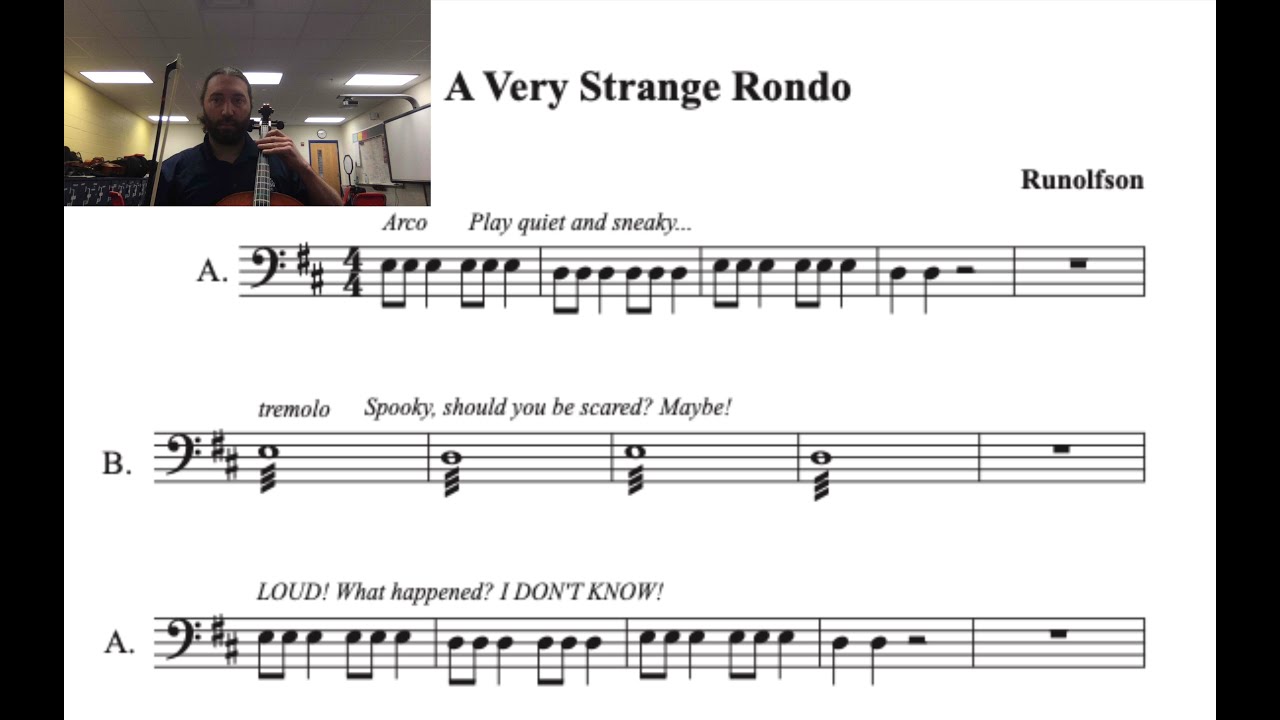 A Very Strange Rondo for Cello or Bass - YouTube