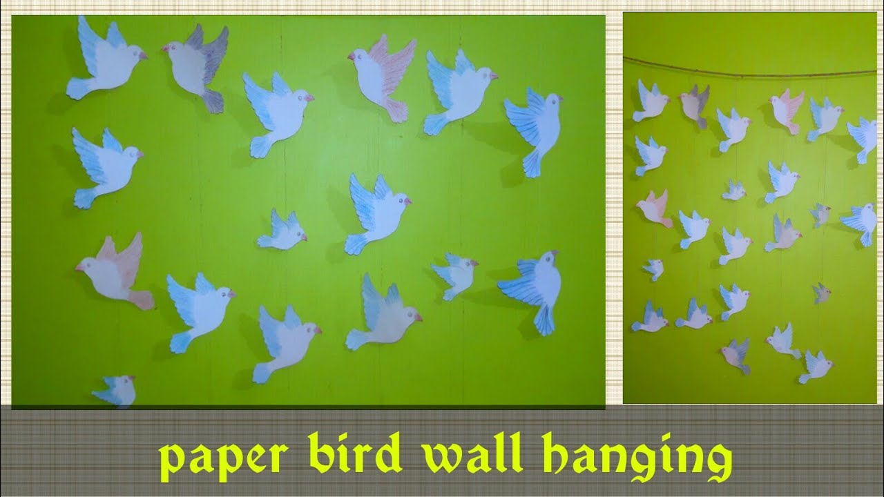 30. Paper Wall Hanging||How To Make A Paper Bird Wall Hanging||Bird ...