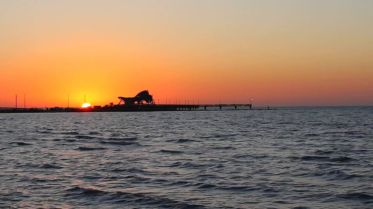 Sunrise from Indian Point Pier . Time Lapse With Audio - YouTube