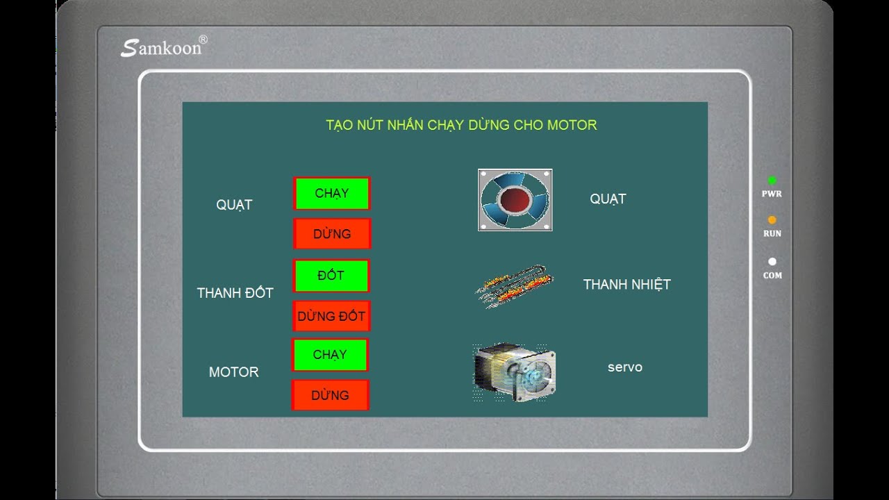 Hướng dẫn lập trình hmi samkoon P2 || TCA TECH - YouTube