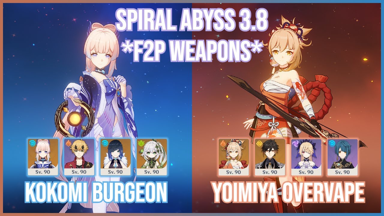 C0 Kokomi Burgeon & C1 Yoimiya Overvape【Spiral Abyss 3.8 - Floor 12 - 9 ...