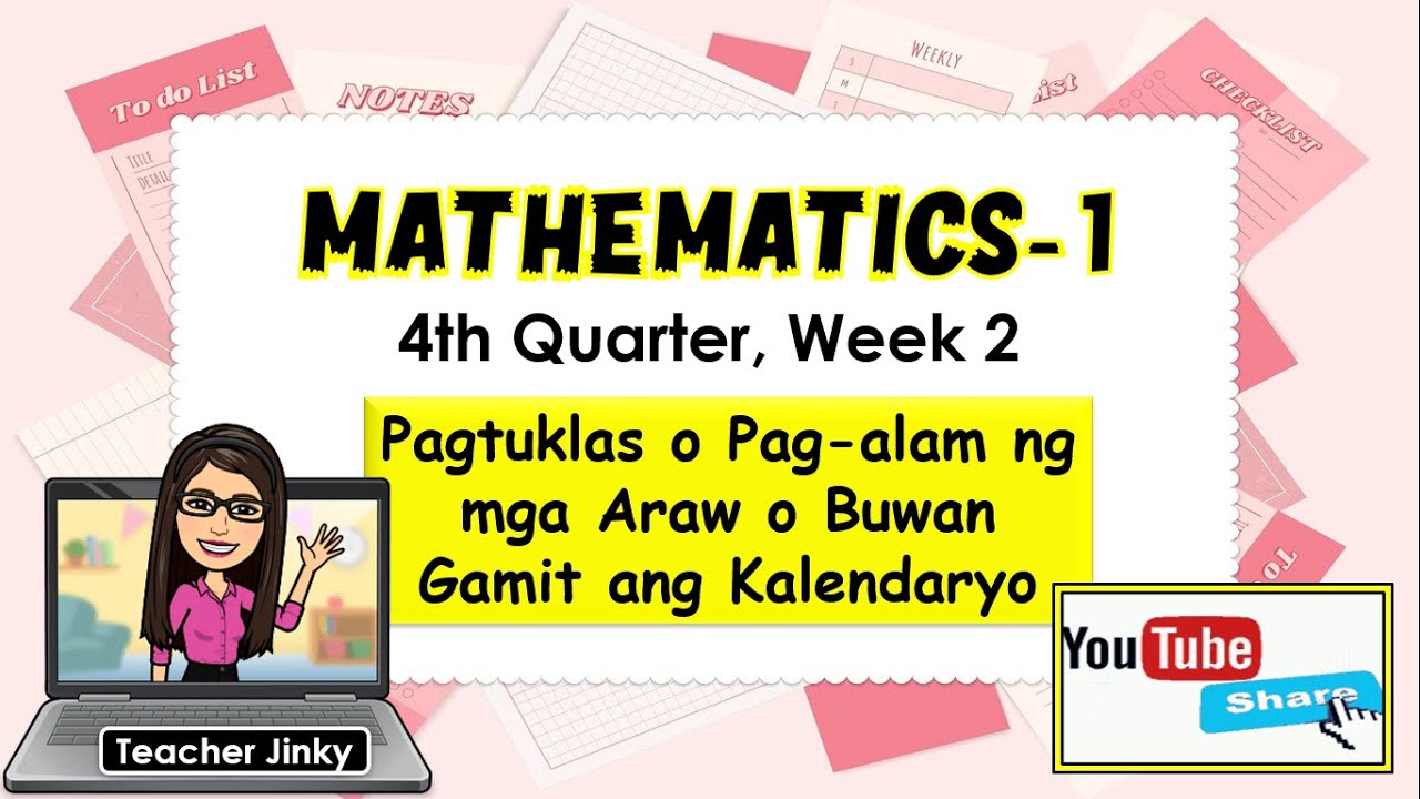 MATH-1 Week 2 Quarter4-Pagtuklas o Pag-alam ng mga Araw o Buwan Gamit ...