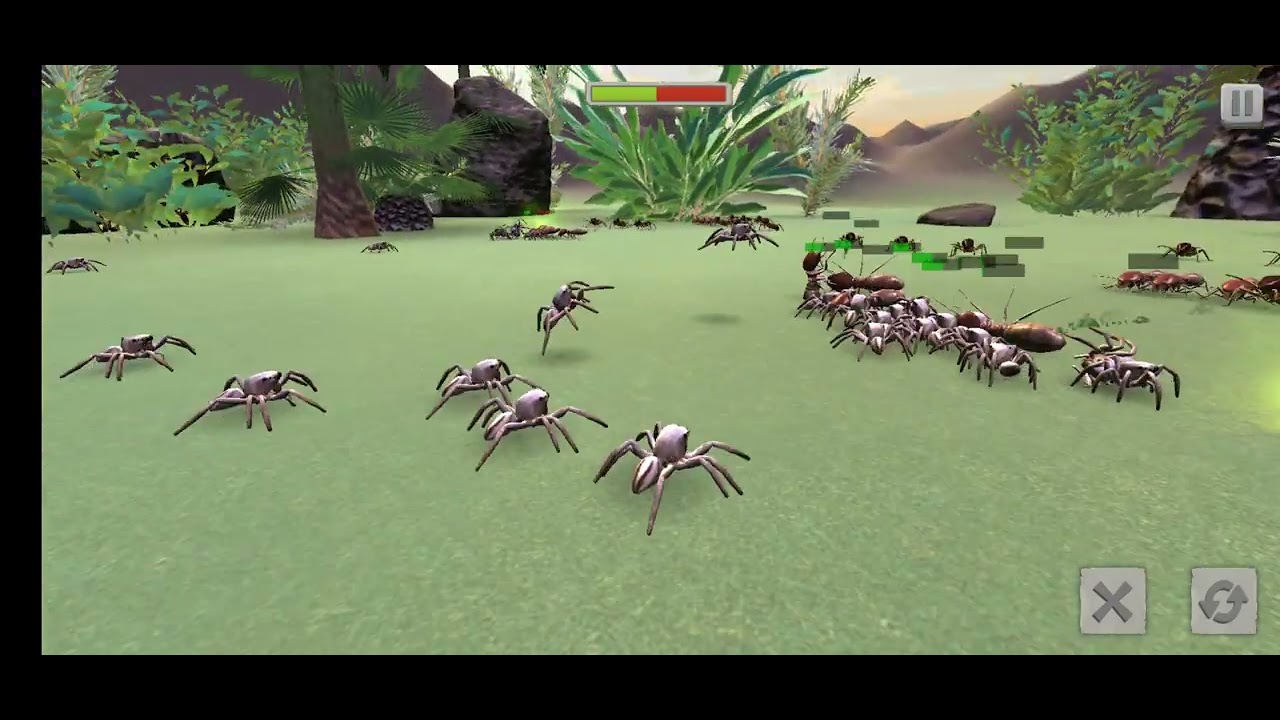 let's play battle bug simulator jumping spiders vs termites - YouTube