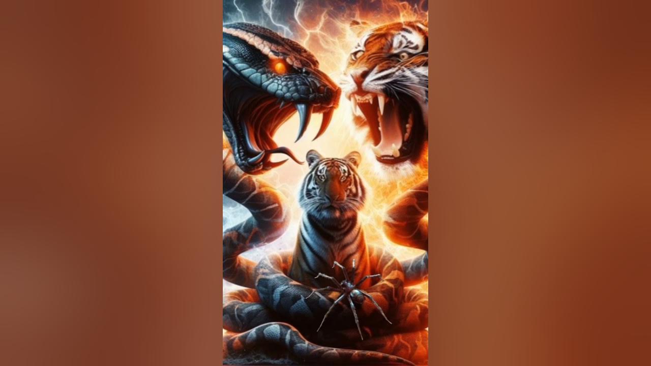 AI Animal Animations | Tiger vs Python #shorts #animation - YouTube