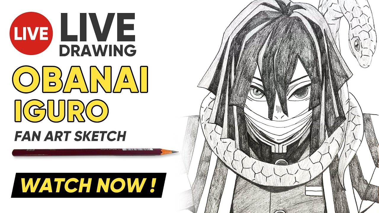 Hashira Drawing Series: Serpent Hashira || How to Draw Obanai Iguro ...