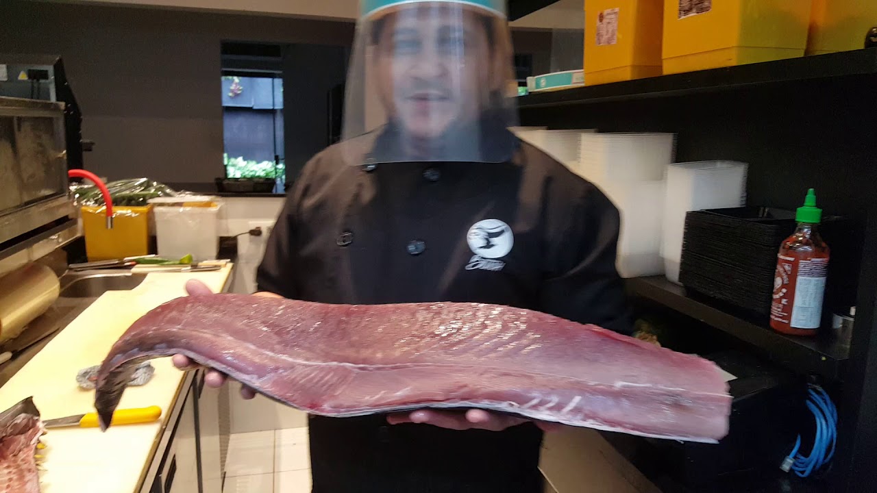 Atum HG bonito muito bonito esse é um filé das costas do atum bonitão ...