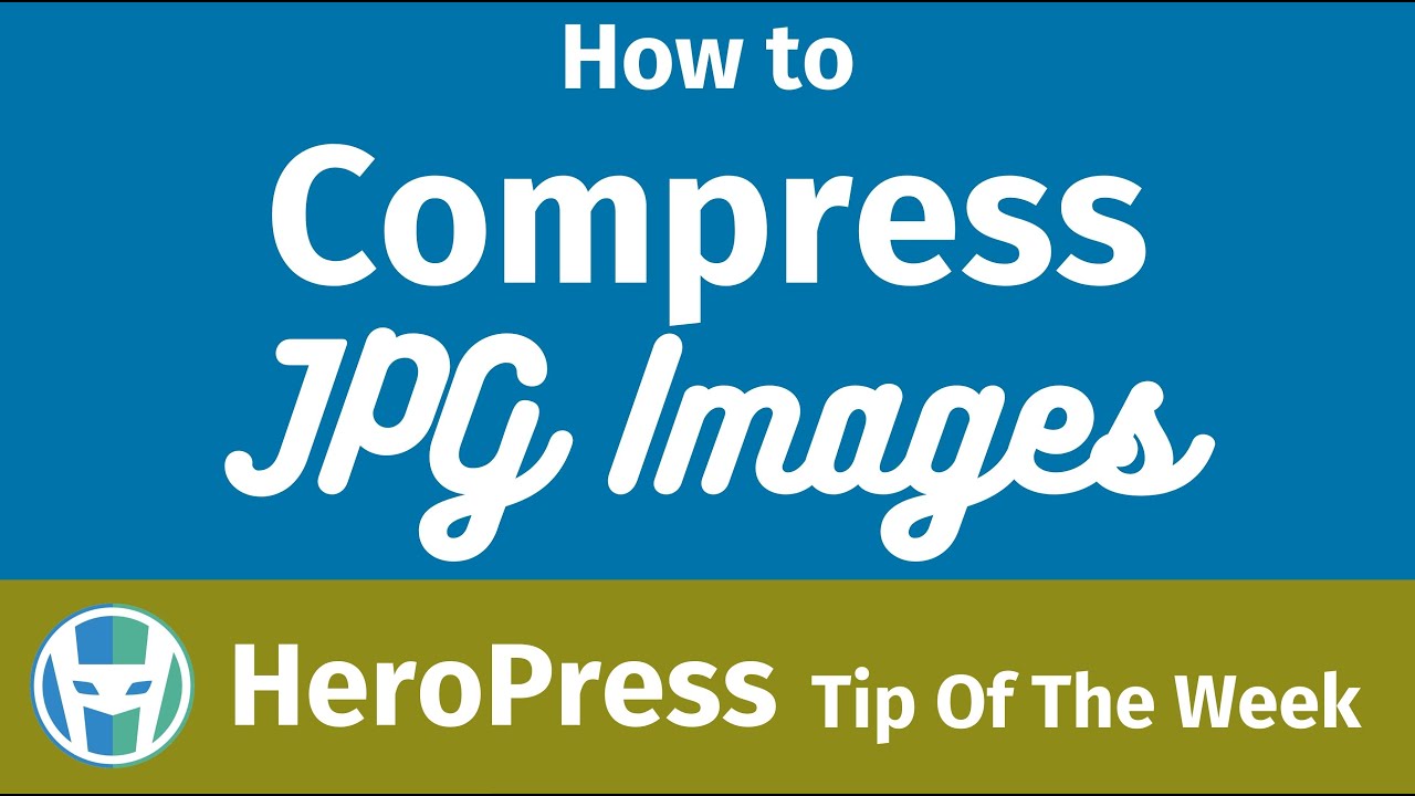 How To Compress JPG Images - YouTube