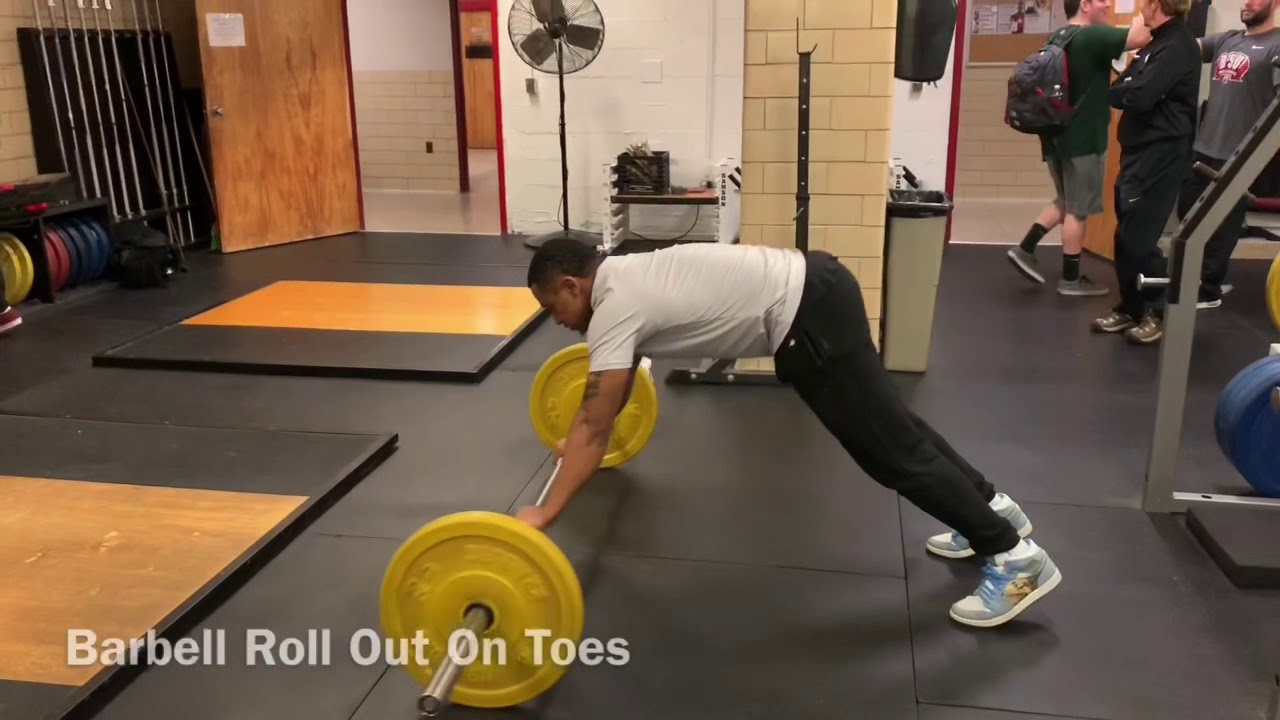 Barbell Roll Out On Toes - YouTube