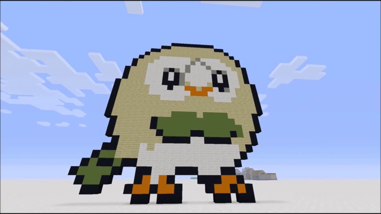 Rowlet Pixel Art Timelapse - YouTube