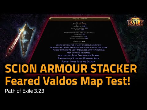 [3.23] Scion Armour Stacker Feared Valdos Map Test! (No Voided) - Path ...