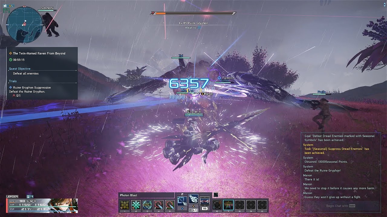 PSO2 NGS: LTQ: The Twin-Horned Raven From Beyond (Round 2) - YouTube