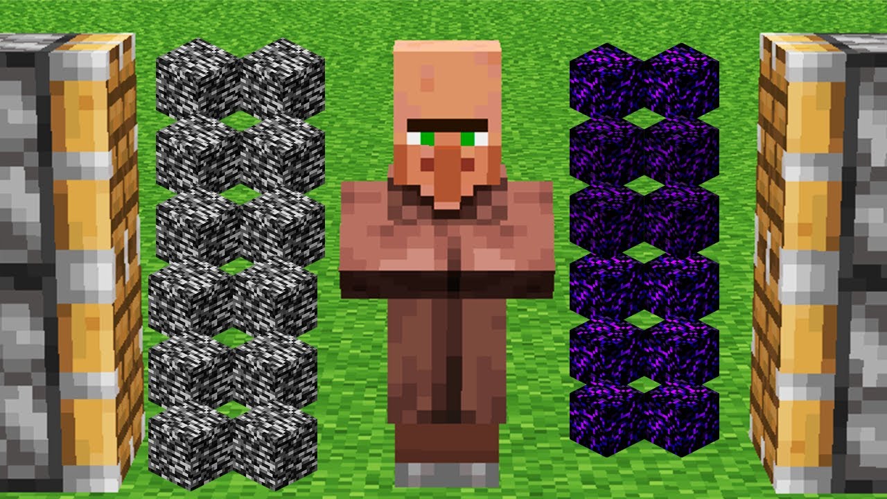 bedrock + villager + crying obsidian = ??? - YouTube