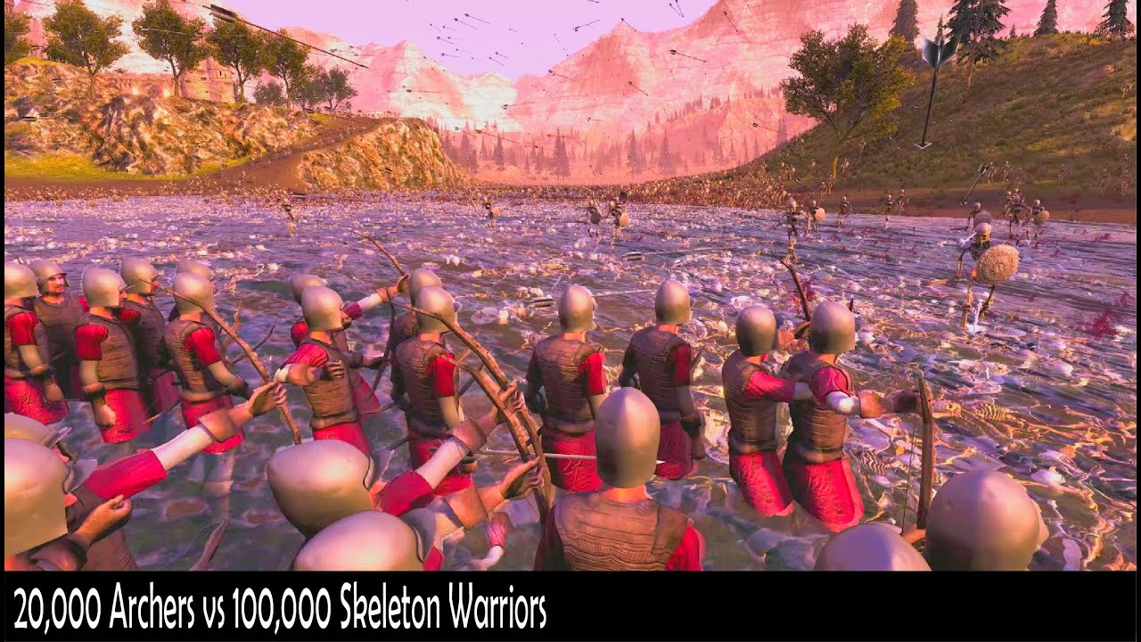 Massive battle 20,000 Archers vs 100,000 Skeleton Warriors | Ultimate ...