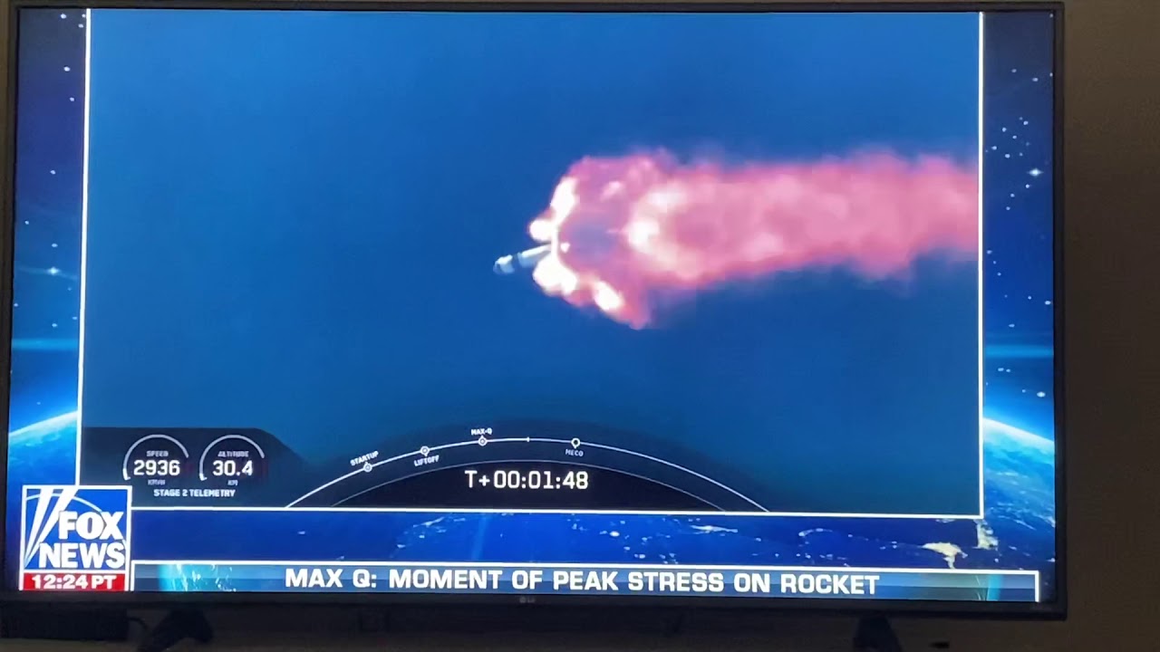 Space X Launch Countdown and T+5 - YouTube