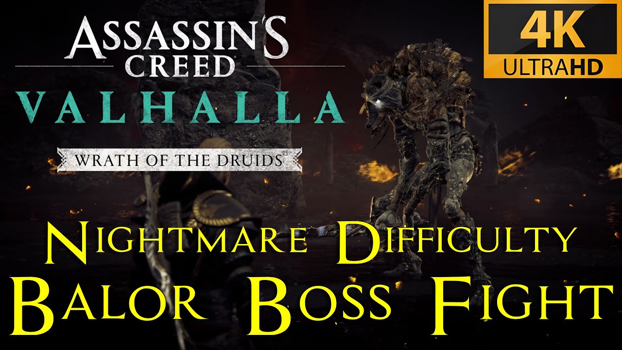 AC Valhalla | Wrath of the Druids | Balor boss fight | Nightmare (Aesir ...