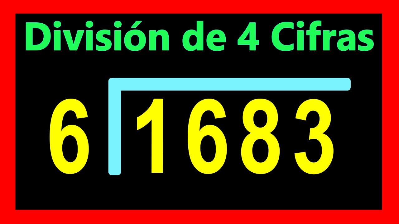 👉Divisiones de 4 cifras en el dividendo y 1 en el divisor - YouTube