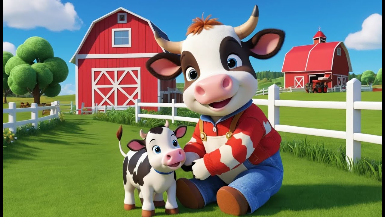 Baby Cow Say Moo Moo Moo | Fun Farm Song for Kids | Learn Animal Sounds ...