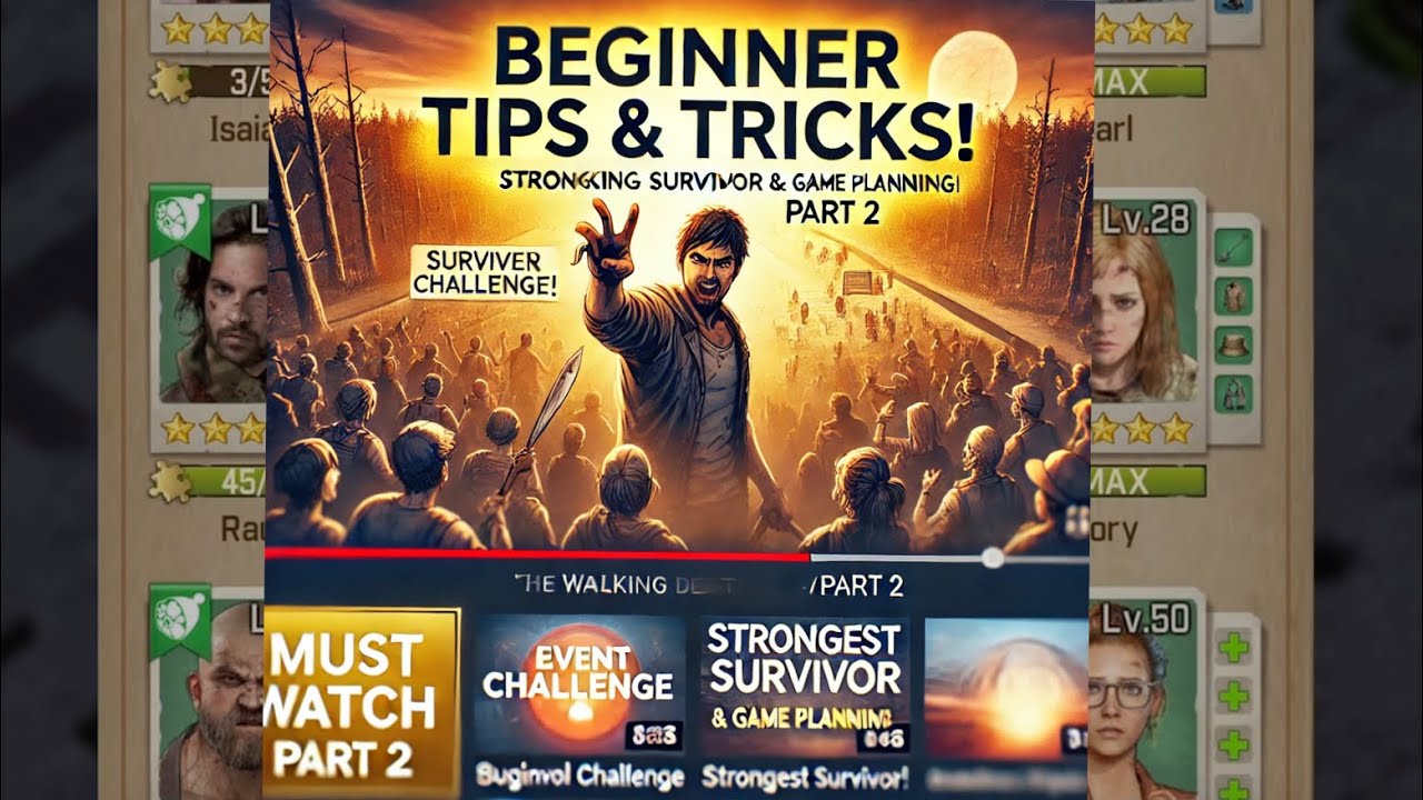 TWDS Beginner tips and tricks | Survival Challenge | Strongest Survivor ...