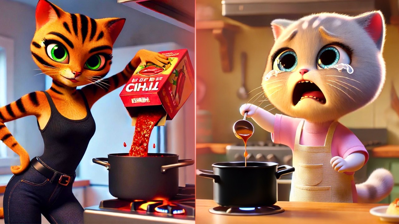 Weak Kitty Takes Revenge On His Bully Sister - YouTube