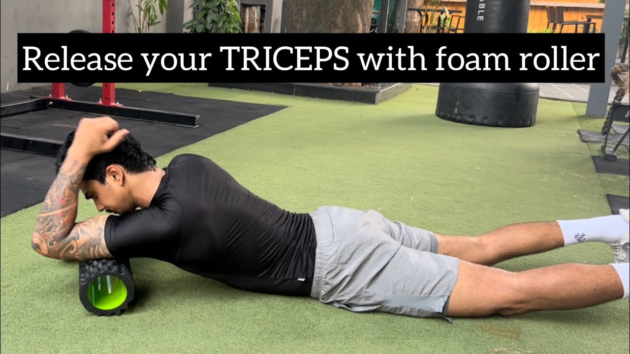 Myofascial release series - How to release your TRICEPS with a foam ...