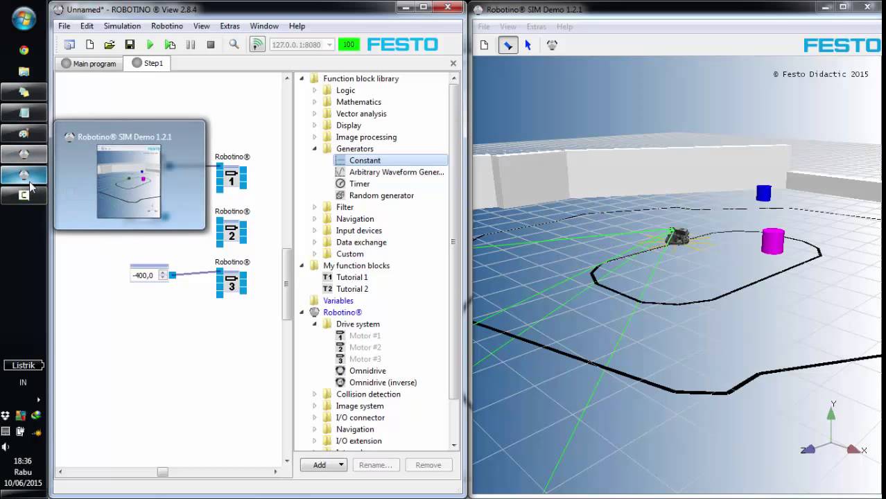 Tutorial Robotino Project 3 IMAC 2015 - YouTube