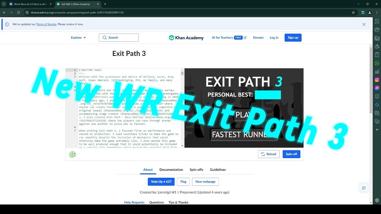 New Exit Path 3 WR - YouTube