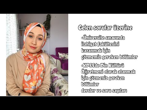 İlahiyat Kazanmak İçin Üniversite Sınavında Çözmen Gereken Bölümler || Din Kültürü Öğretmeni || KPSS