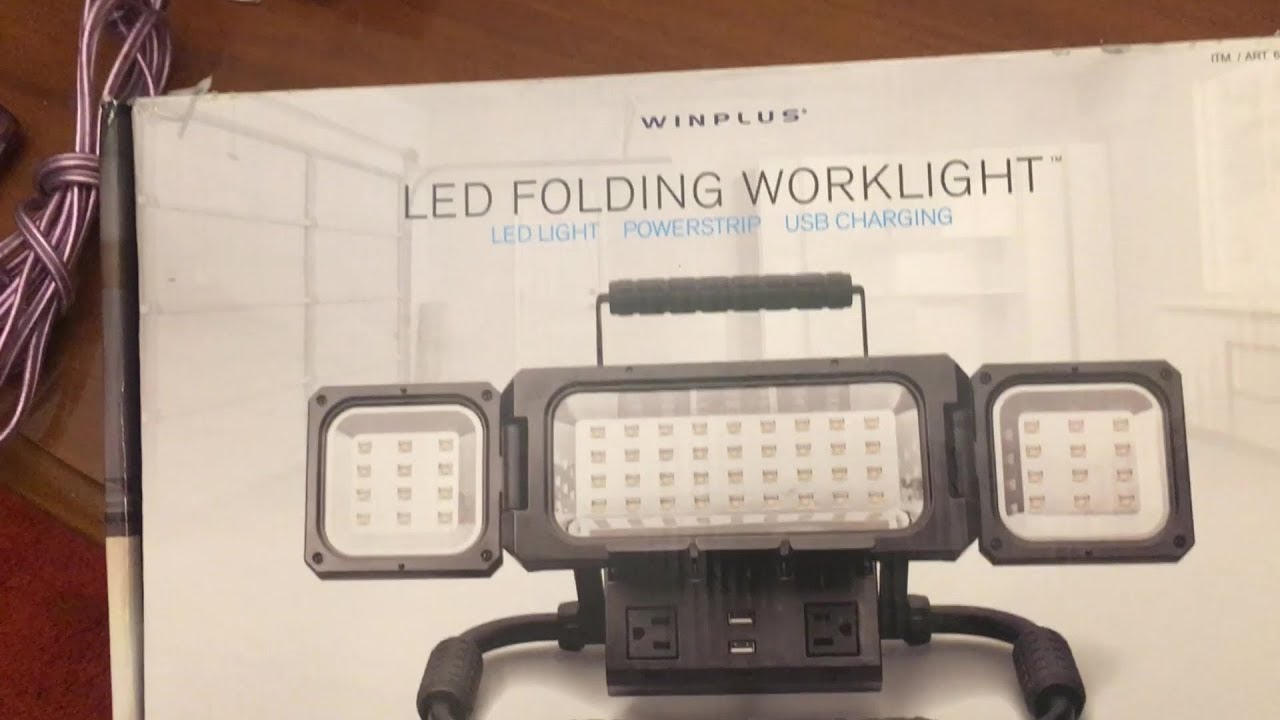 Winplus LED Folding Worklight Costco LM55812 - YouTube