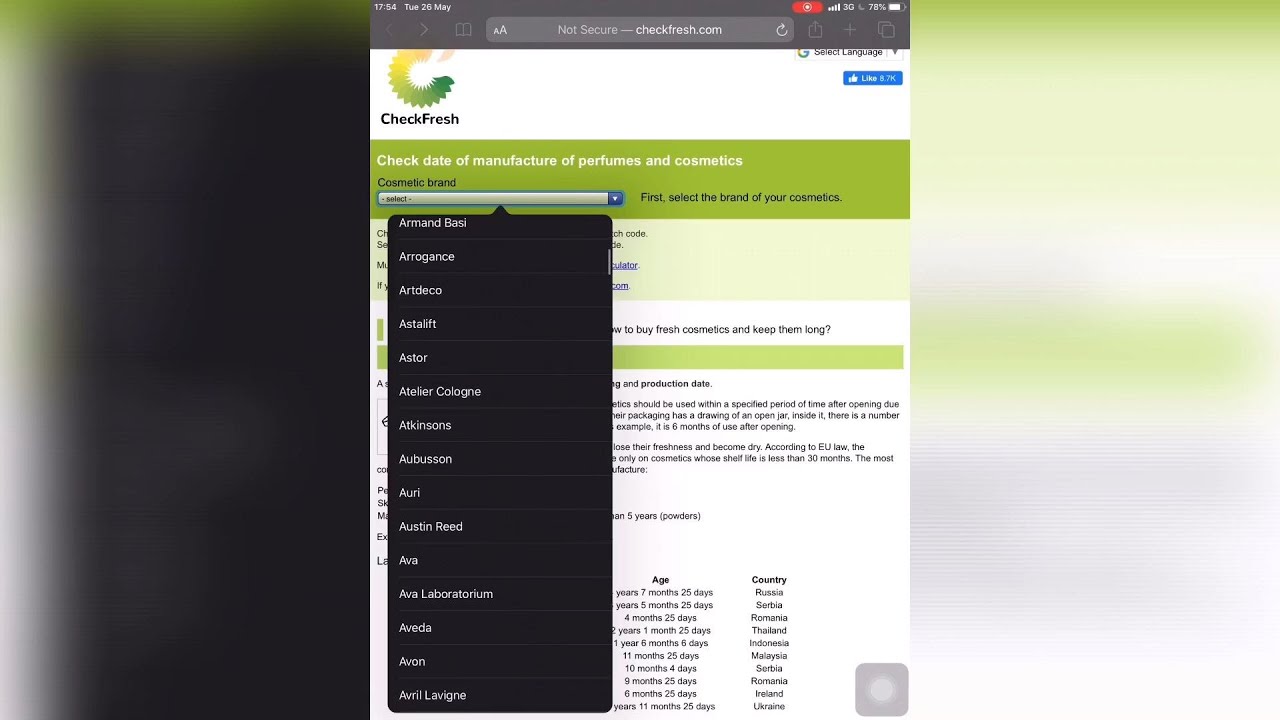 แนะนำเว็บไซต์ตรวจเช็ค วันผลิตของเครื่องสำอางค์ (Manufacture date check ...