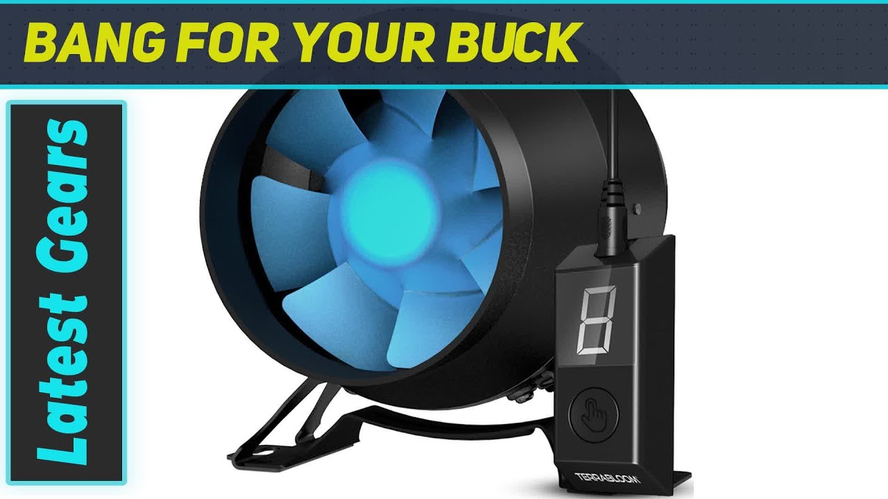 TerraBloom 4 Inch Inline Fan - Best Quiet and Efficient Grow Tent Fan ...