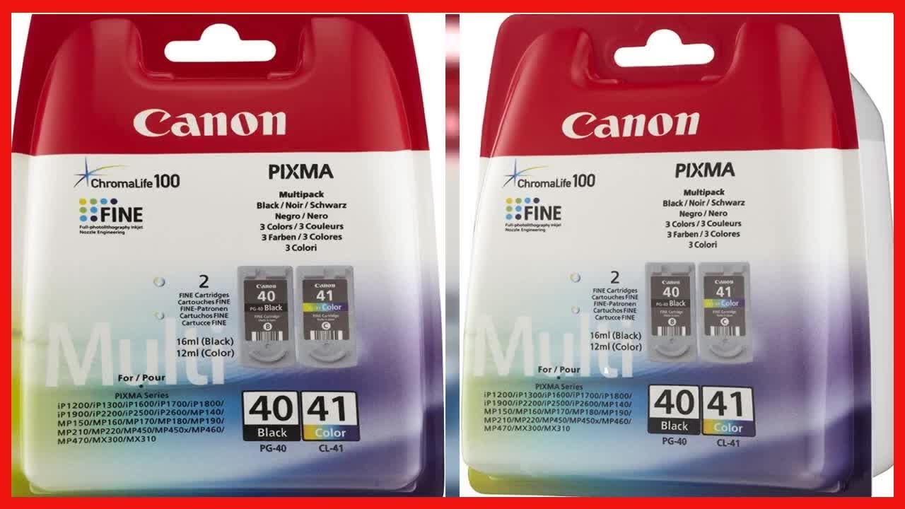 Canon PG-40 CL-41 Ink Cartridge Set - YouTube