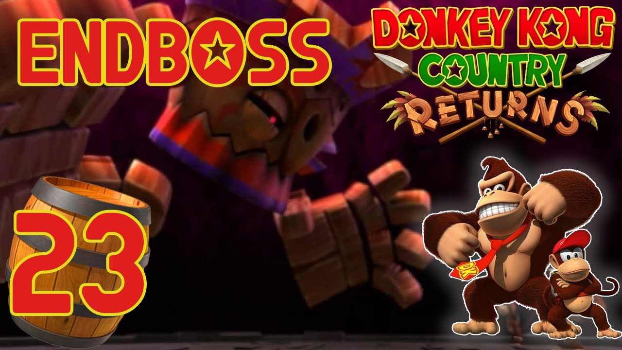 Donkey Kong Country Returns 4K (200%) #23 Tiki Boss macht Terror mit ...