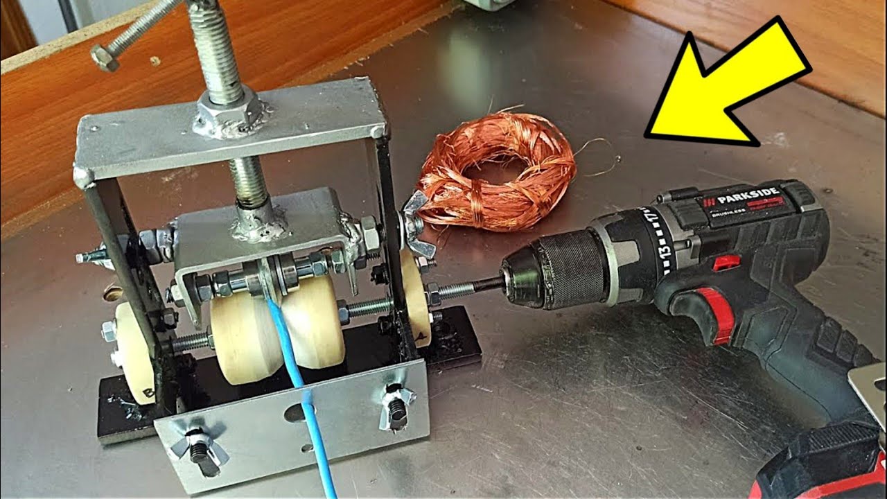 Money from the Wires. How to strip Copper Wires. DIY Machine for ...