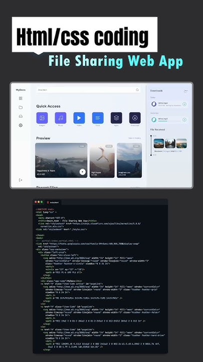 File Sharing Web Development In Html Css Webdesign Code Kotlin