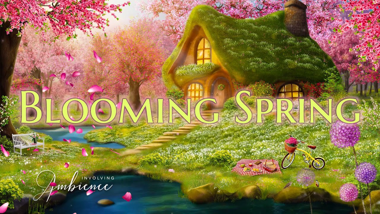 Blooming Spring ASMR Ambience 🌸 Whimsical Forest Cottage 🌷 Peaceful ...