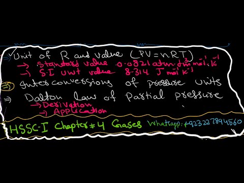 Gases HSSC-1 Interconversion of pressure units , unit and value of R ...