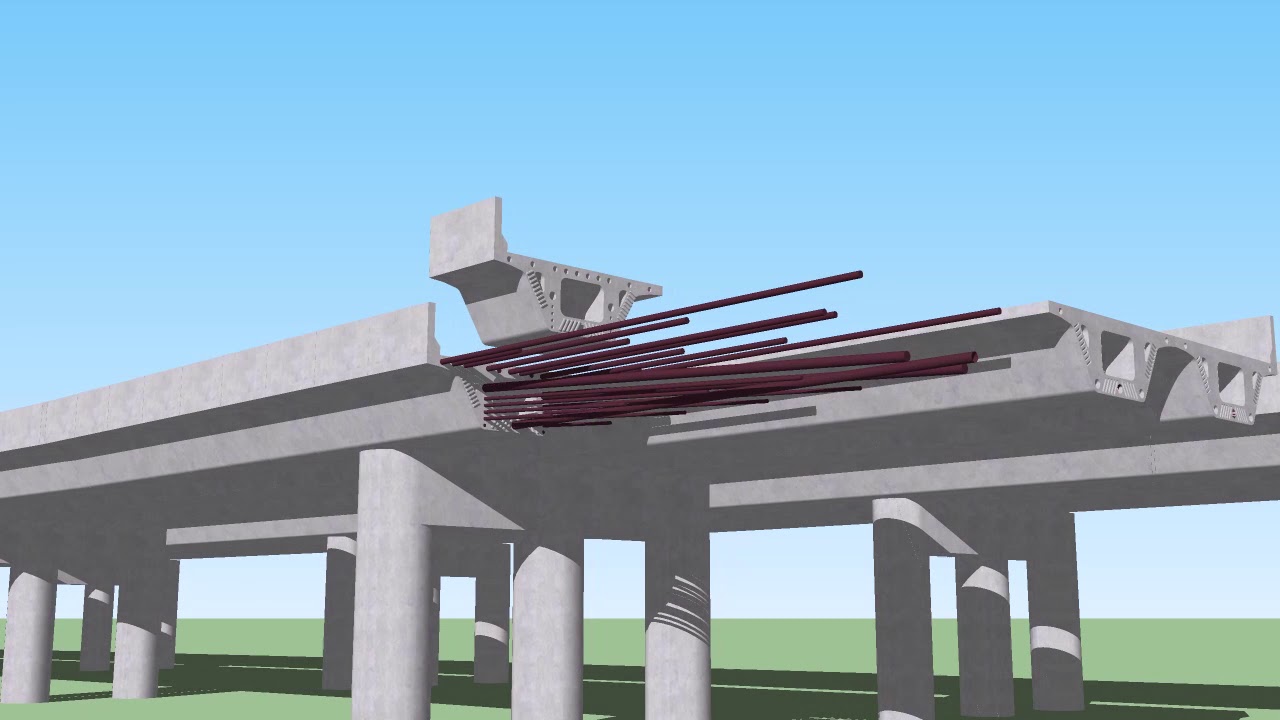 Concrete Box Girder Bridge Model 2 Animation 3 - YouTube