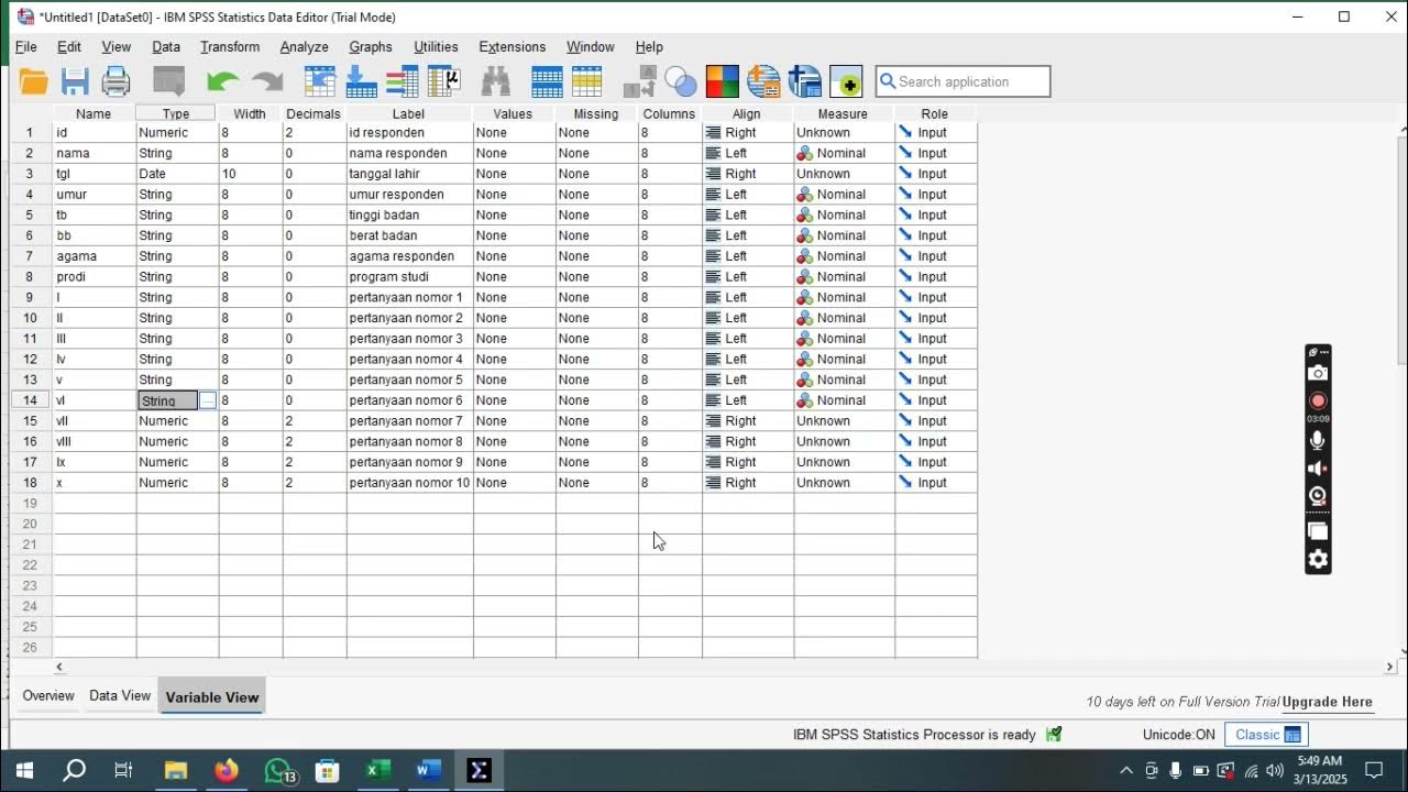 video pengimputan kobotoolbox ke SPSS STATISTIC - YouTube