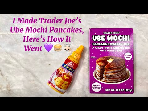 MAKE @traderjoes UBE MOCHI PANCAKES WITH ME 💜🥞👩🏻‍🍳 #food #foodie