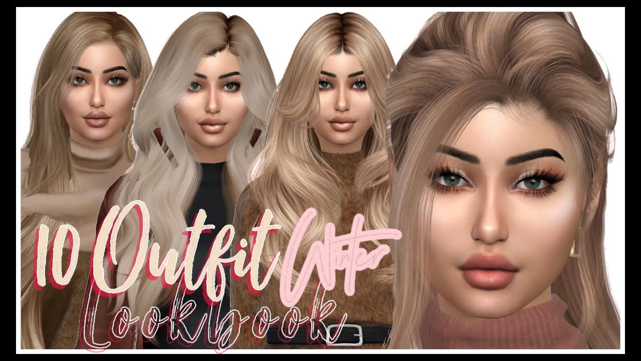 Winter Lookbook (10 Outfits) - Sims 4 CAS + CC Folder & Sim Download ...