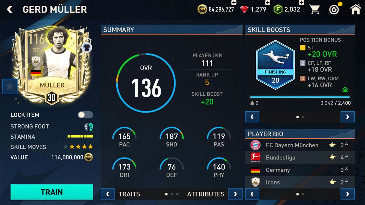 FIFA MOBILE : Muller กองหน้าอันดับ 1 - YouTube