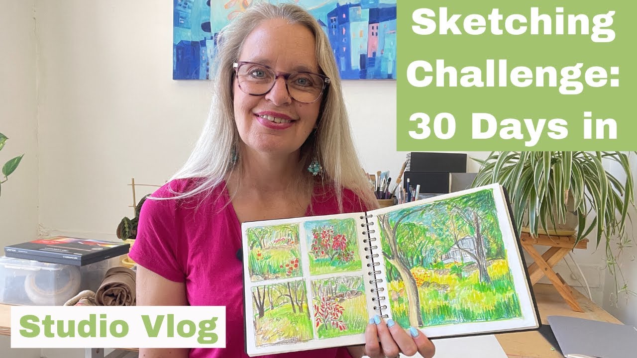 One Year Daily Sketching Challenge - First Month Update - YouTube