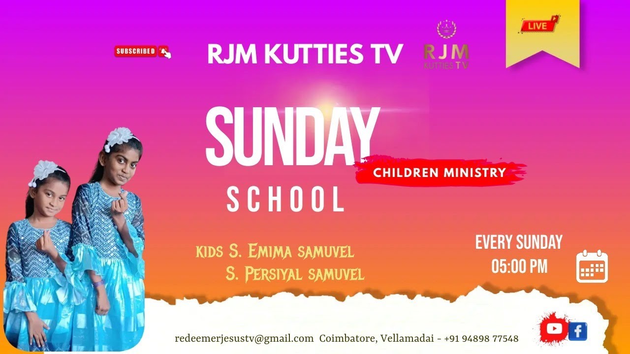 RJM KUTTIES TV - SUNDAY SCHOOL - YouTube