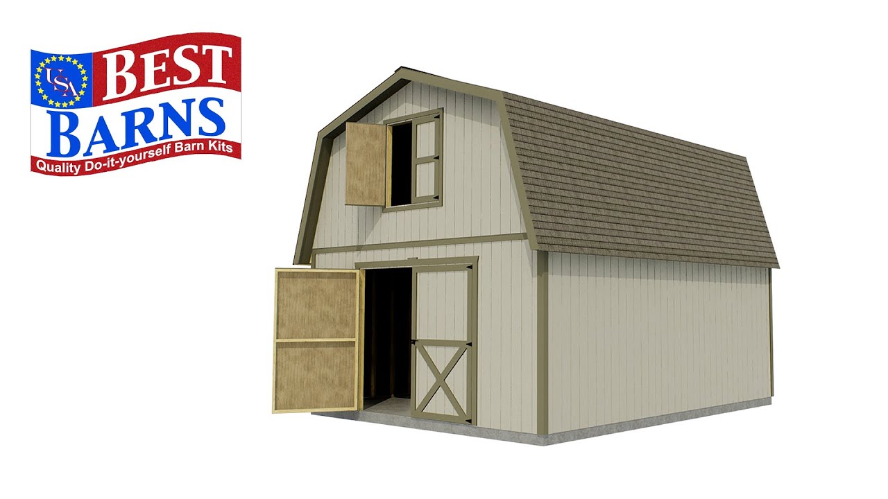 Best Barns Roanoke Large Barn Kit - YouTube