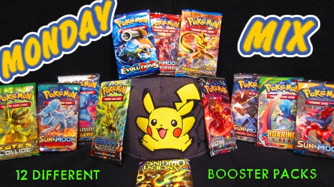 MONDAY MIX - 12 Different Pokemon Packs Opened - EVERY MONDAY - YouTube