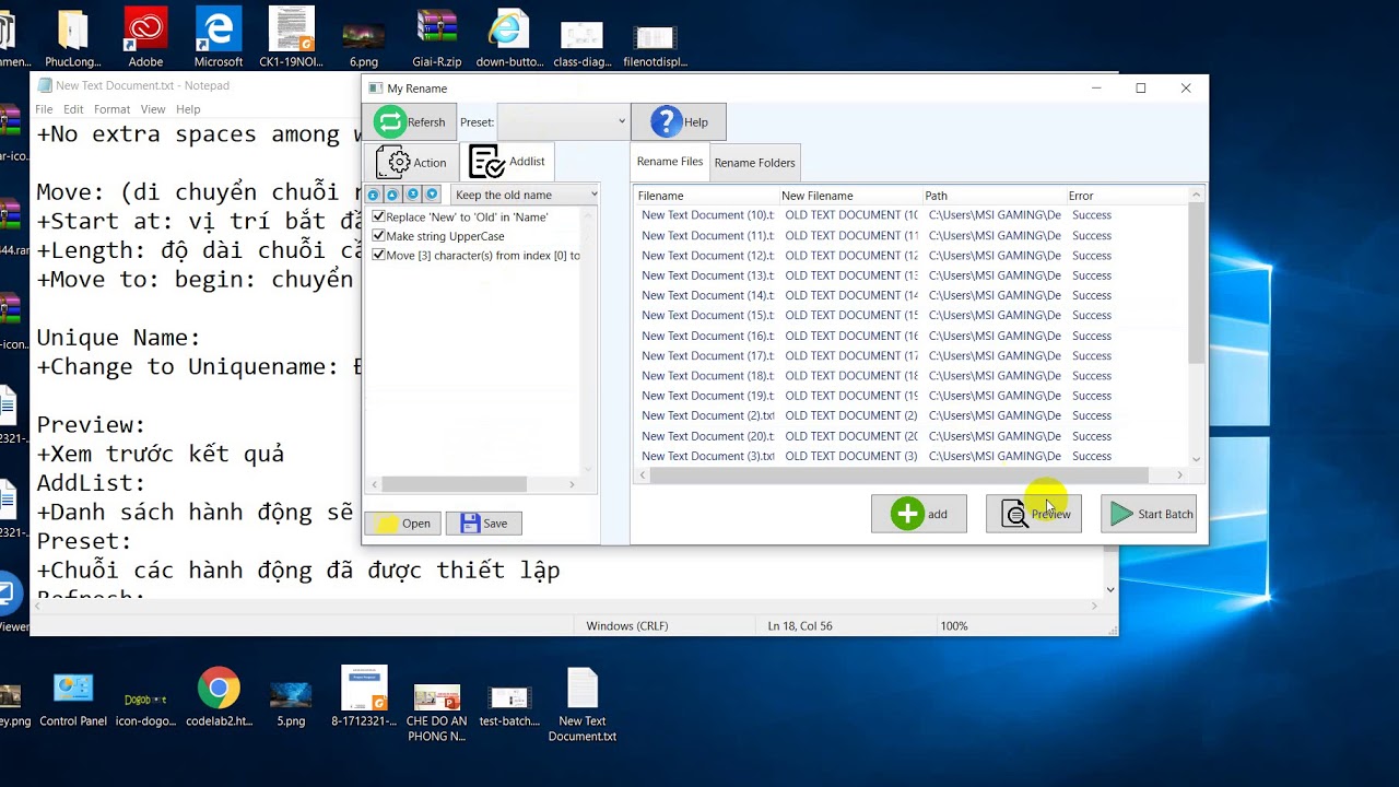 Batch Rename MiniProject - HCMUS - YouTube
